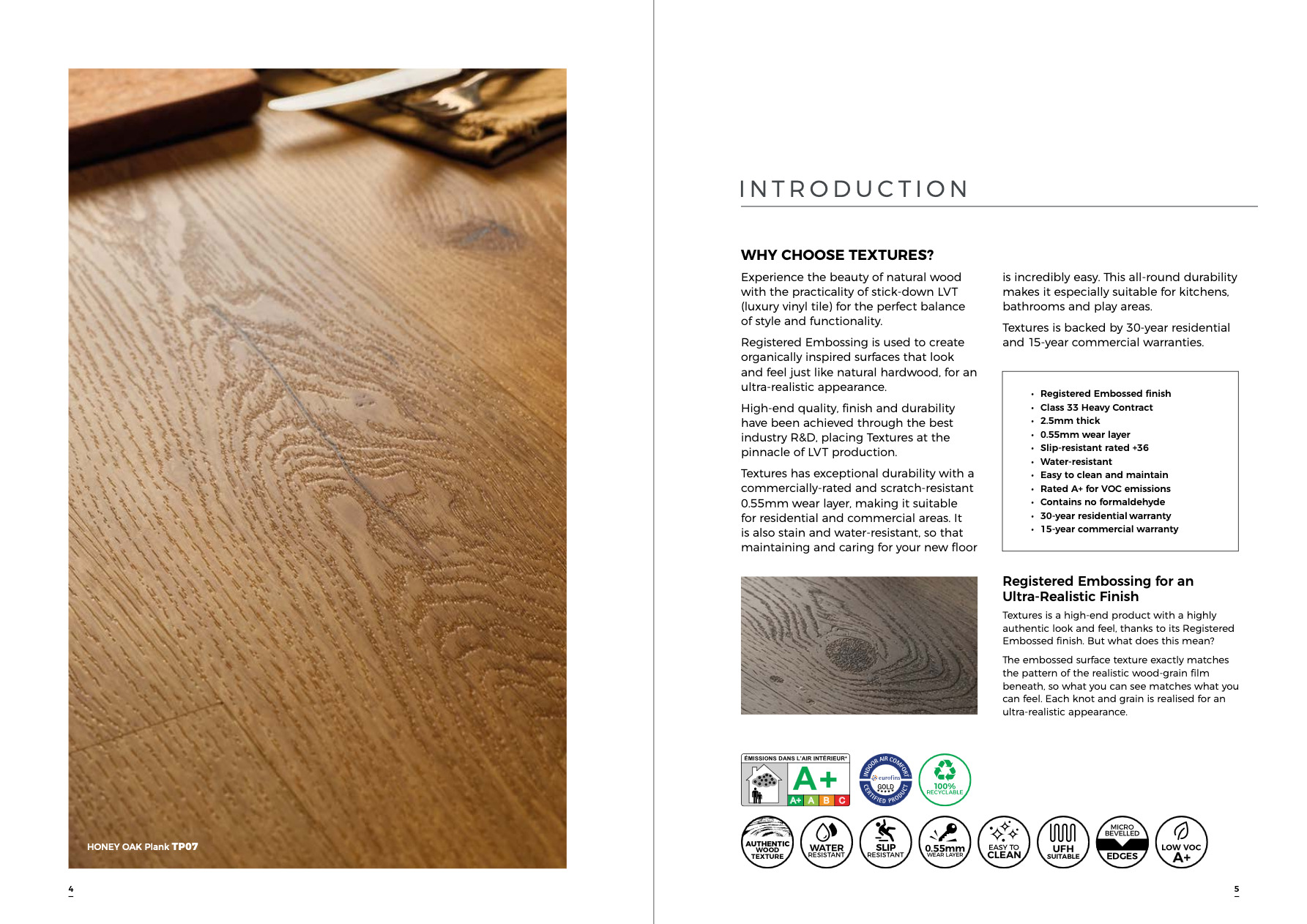 Specifications – Textures LVT
